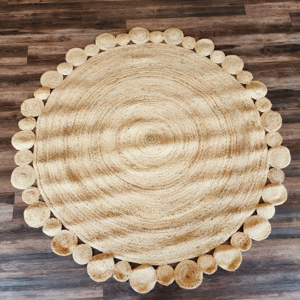6′ Round Natural Boho Rug – Bossa Event