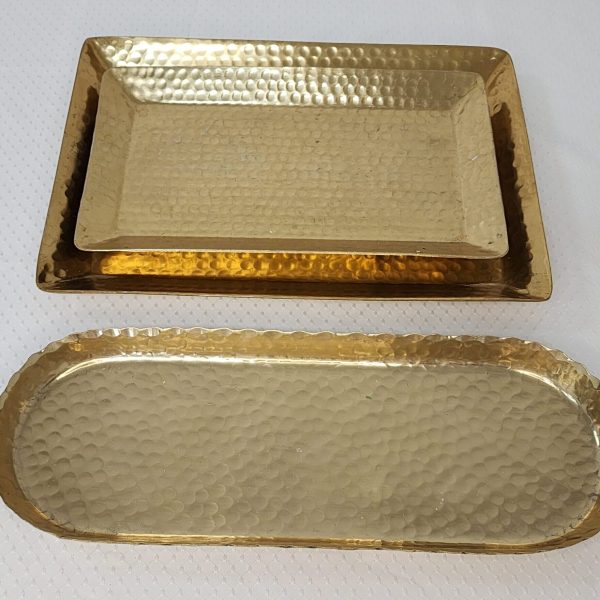 Golden Brass Collection Trays – Bossa Event